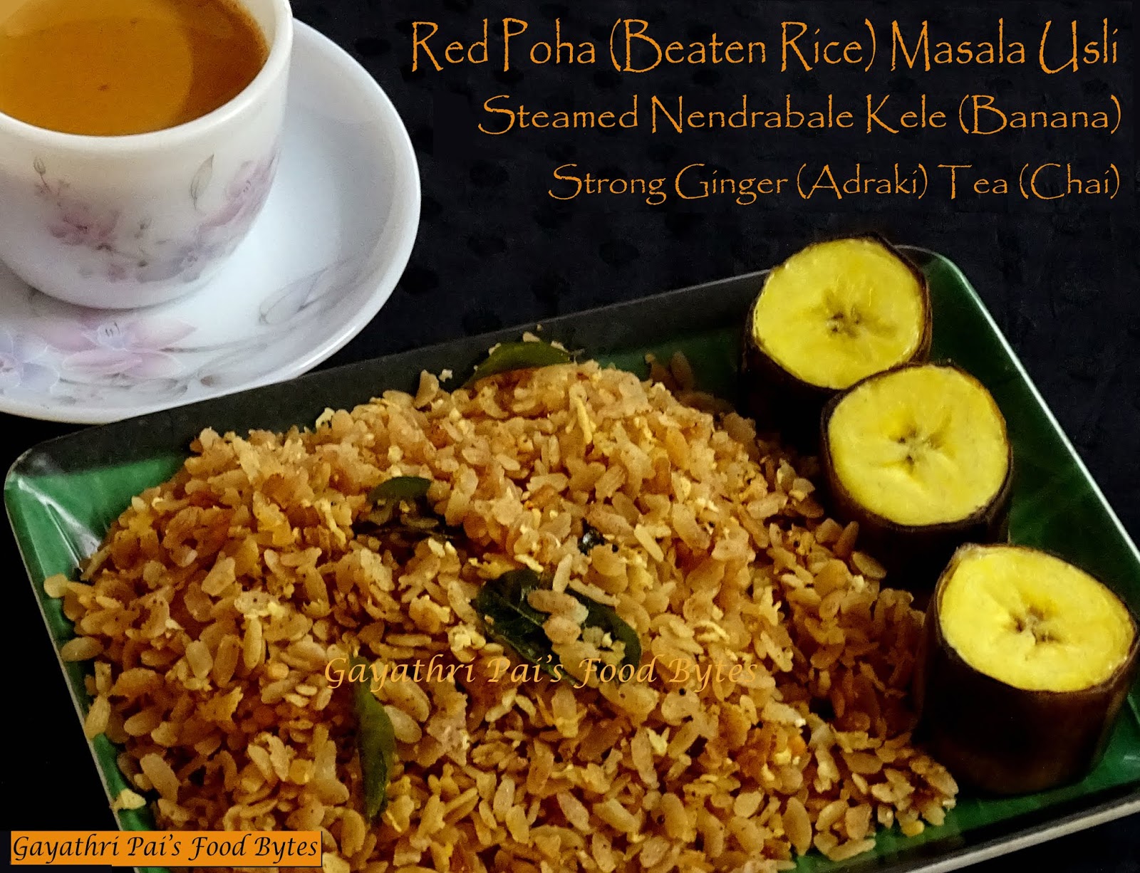 Gayathri Pai's Food Bytes: Red Poha (Pova/Avallaki/Beaten Rice) Masala ...