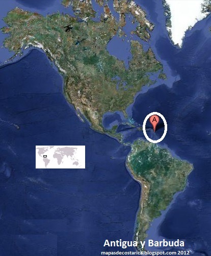 MAPAS DE: Antigua y Barbuda, America