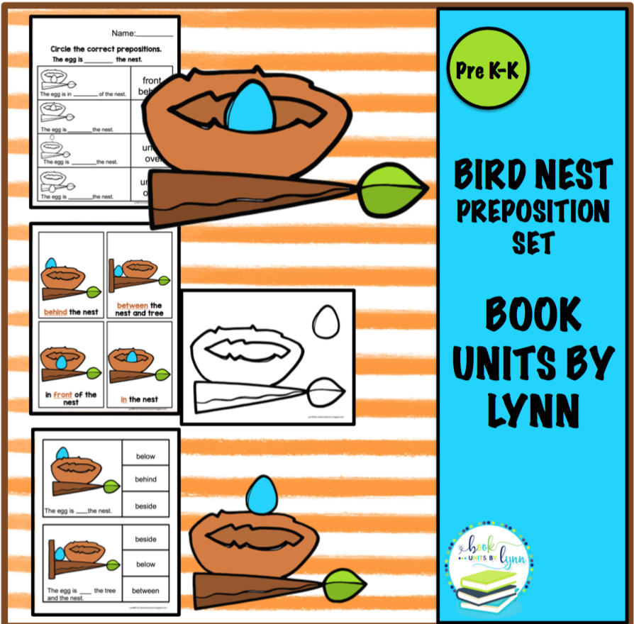 BIRD NEST PREPOSITIONAL SET ~ Book Units by Lynn