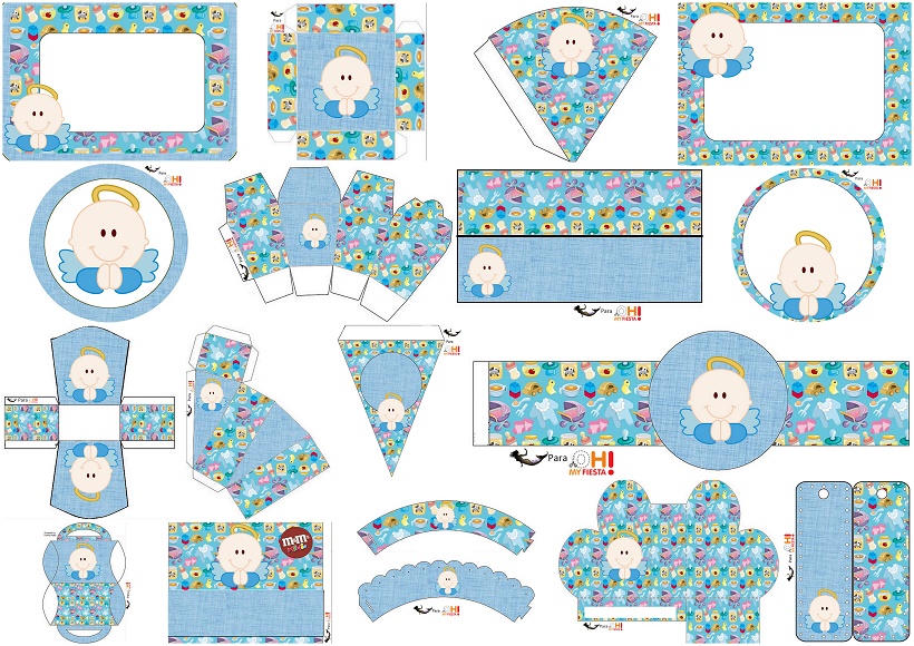Bautismo o Primera Comunión de Niño: Kit para Imprimir Gratis. - Ideas ...