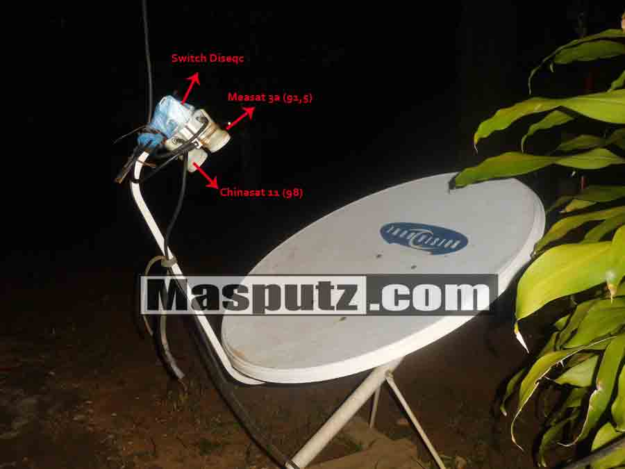 Cara Lock Satelit Chinasat 11 dan Measat 3a Dengan Satu Dish - Masputz.com