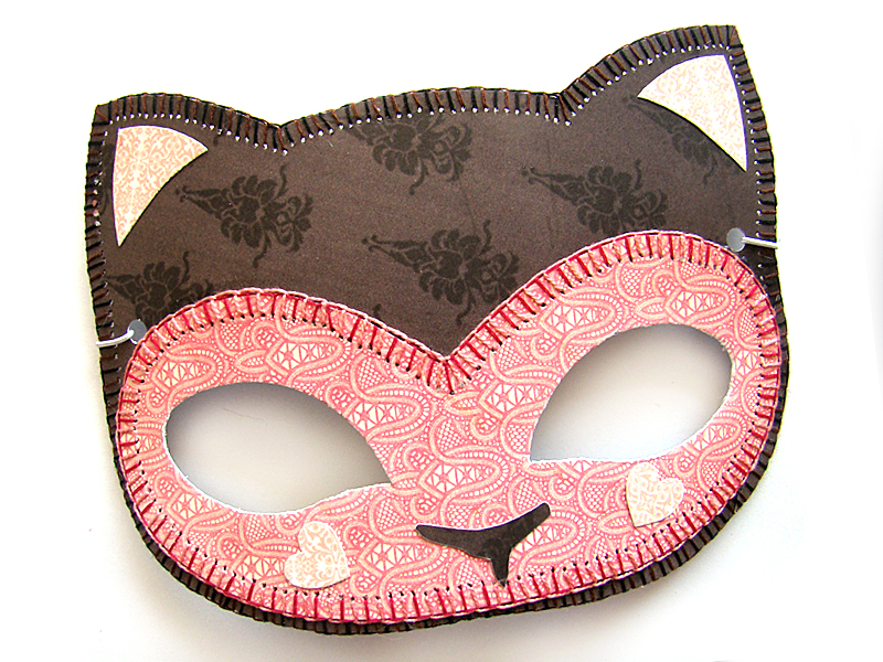 HANDMADE by Ki: DIY - maska kota dla dziewczynki i chłopca