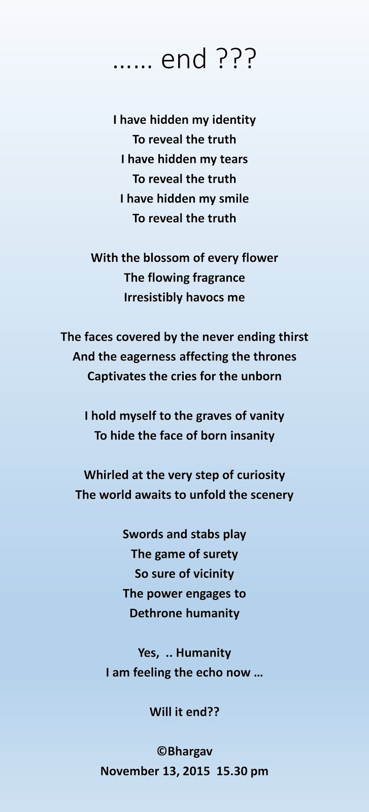 POETRY,...DA COLOR OF LIFE: 2015