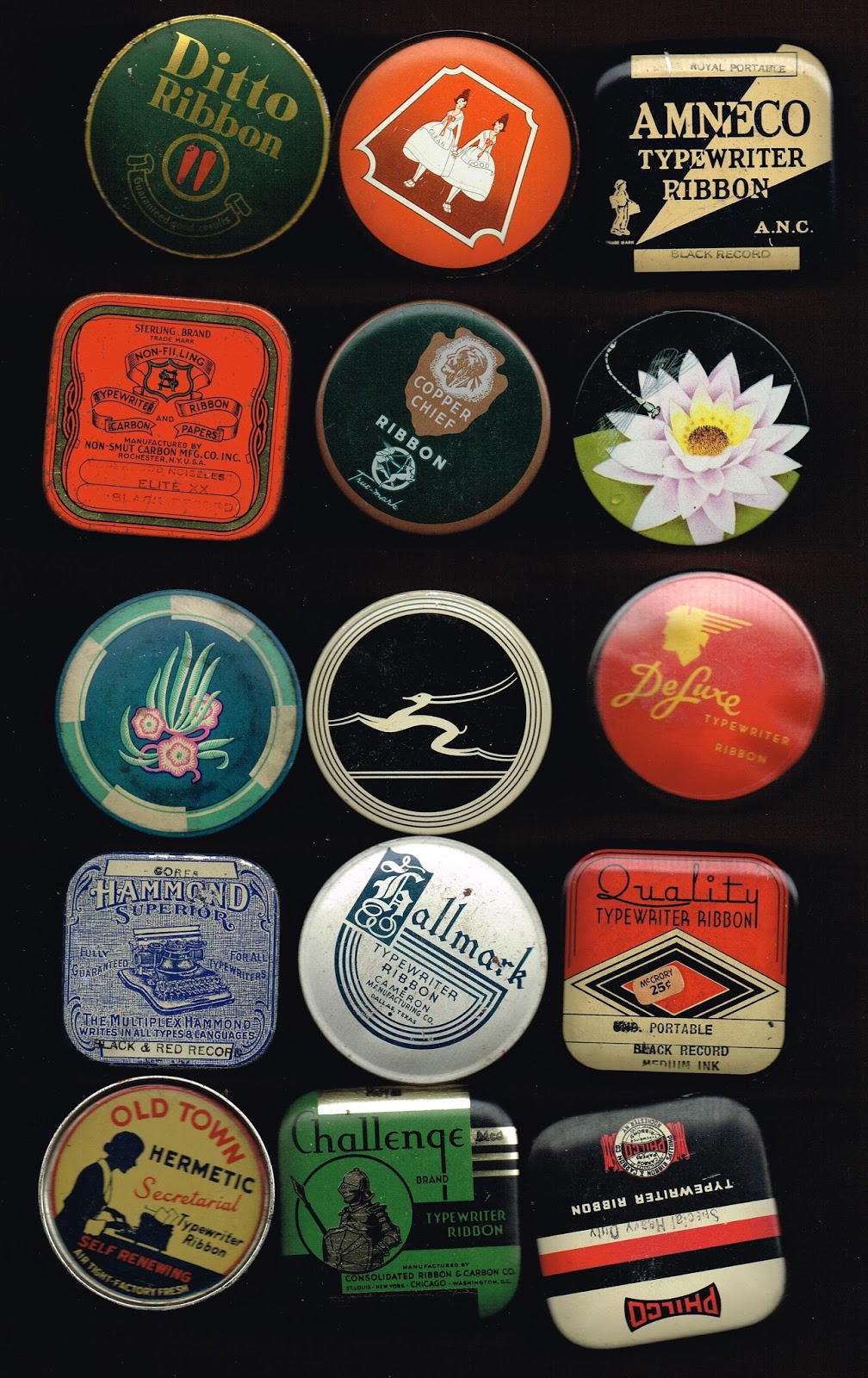 oz.Typewriter: Typewriter Ribbon Tins and Packets