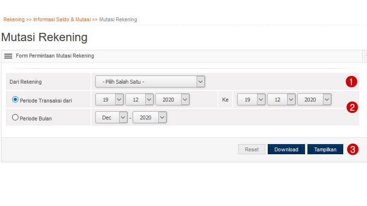 Cara Cek Mutasi Rekening BRI melalui Internet Banking - Menit info