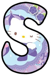 Abc de Hello Kitty con Sombrilla. - Oh my Alfabetos!