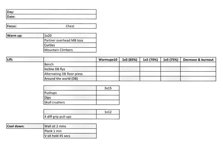 My Wonderfully Imperfect Life: Chest Workout