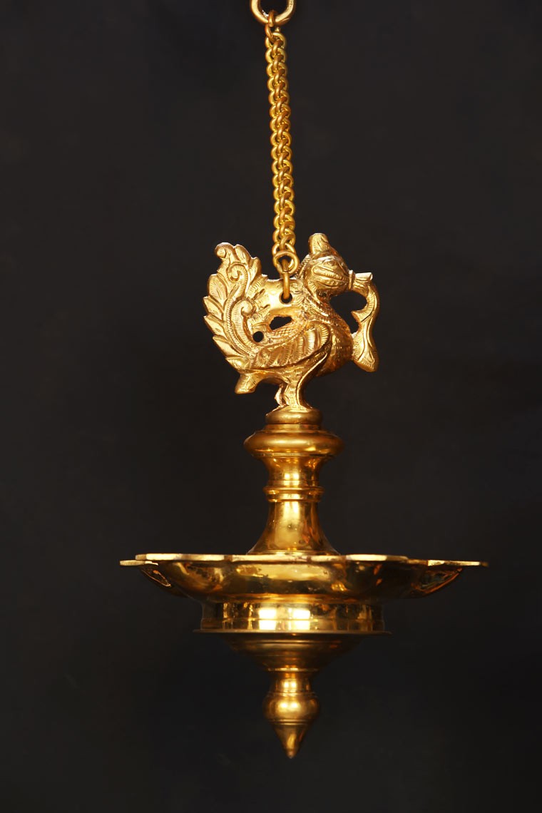 Illuminating Devotion: Brass Oil Lamps of Tamil Nadu for Daily Worship ...