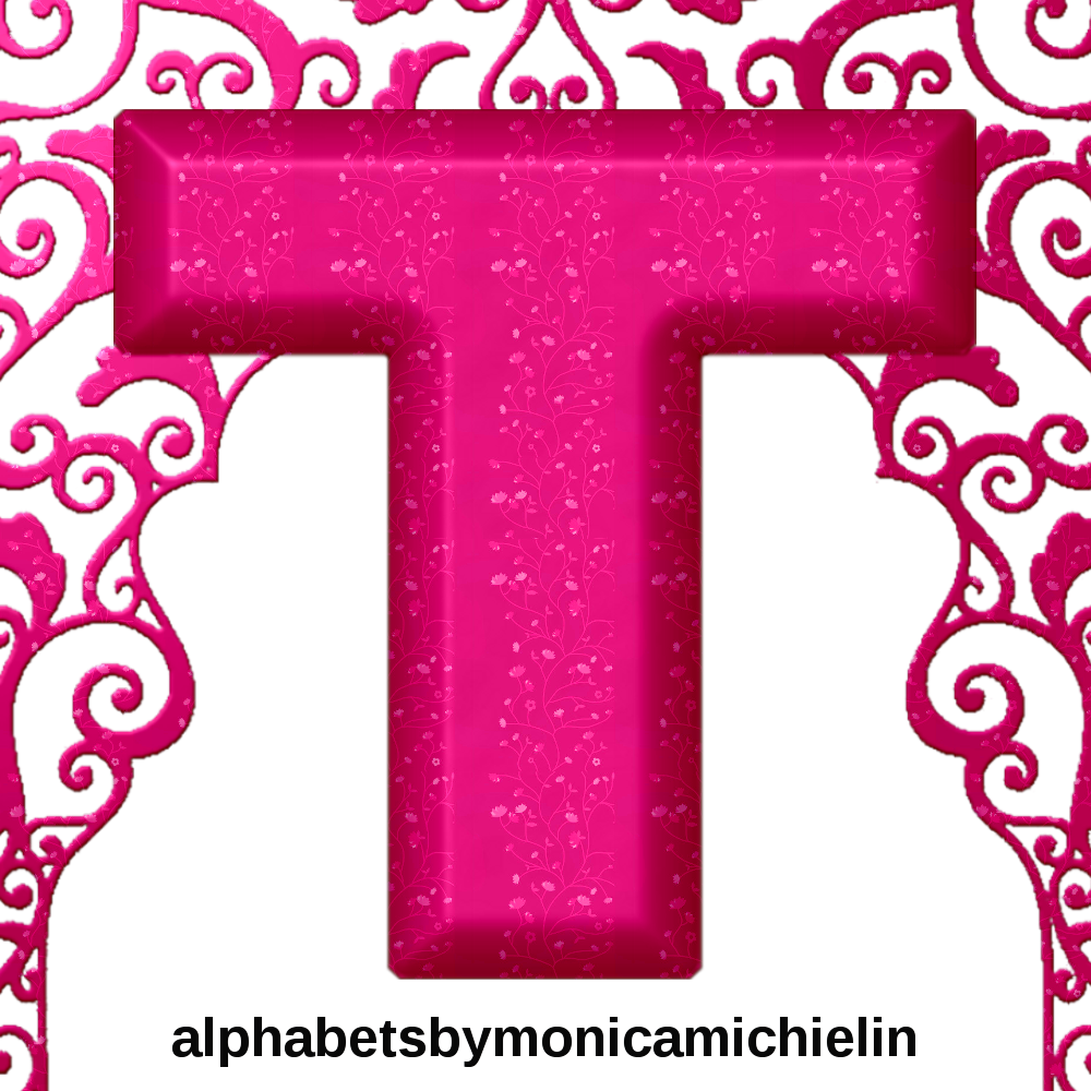 M. Michielin Alphabets: ALFABETO ROSA CHOQUE ORNAMENTOS PNG, PINK ...