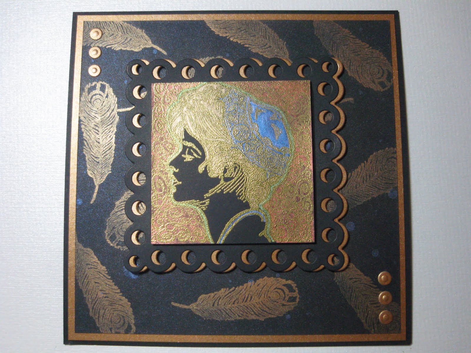 Inky Finger Zone: Many ways to use Mica on One Card