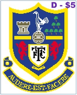 EASY PATTERNS: Tottenham Hotspur FC cross-stitch pattern