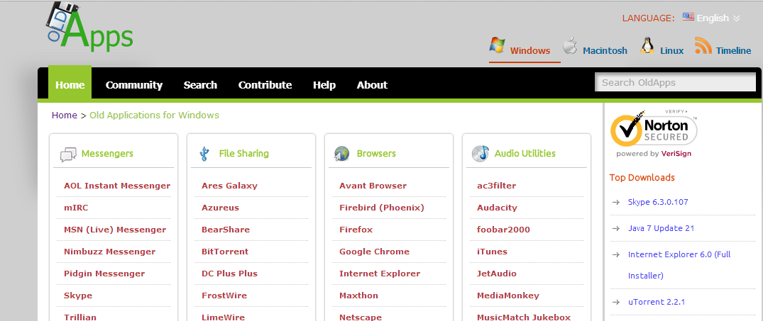 The best sites to download older versions of programs. | xfdsfds