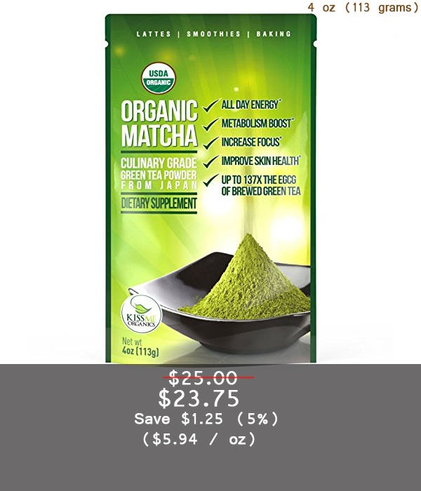 Matcha Green Tea Powder - Japanese Organic Culinary Grade Matcha - 4 oz ...