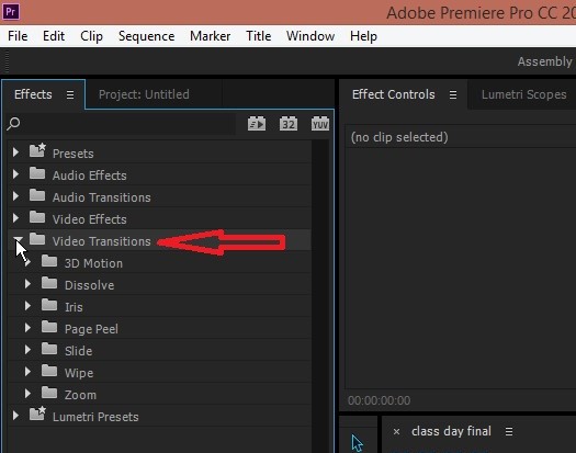 Transition Effect Pada Premiere Pro