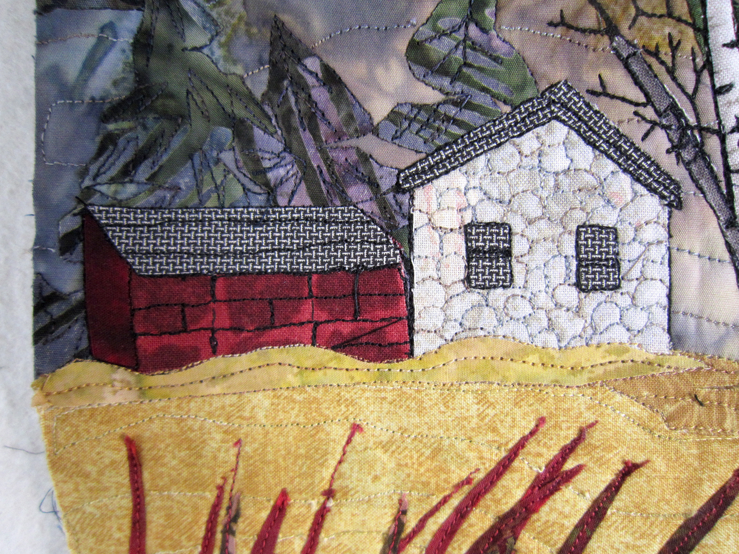 Barbara Strobel Lardon Art quilts: Birches