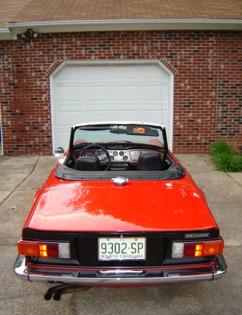 Tim's British Iron: Vintage License Plate for the TR6