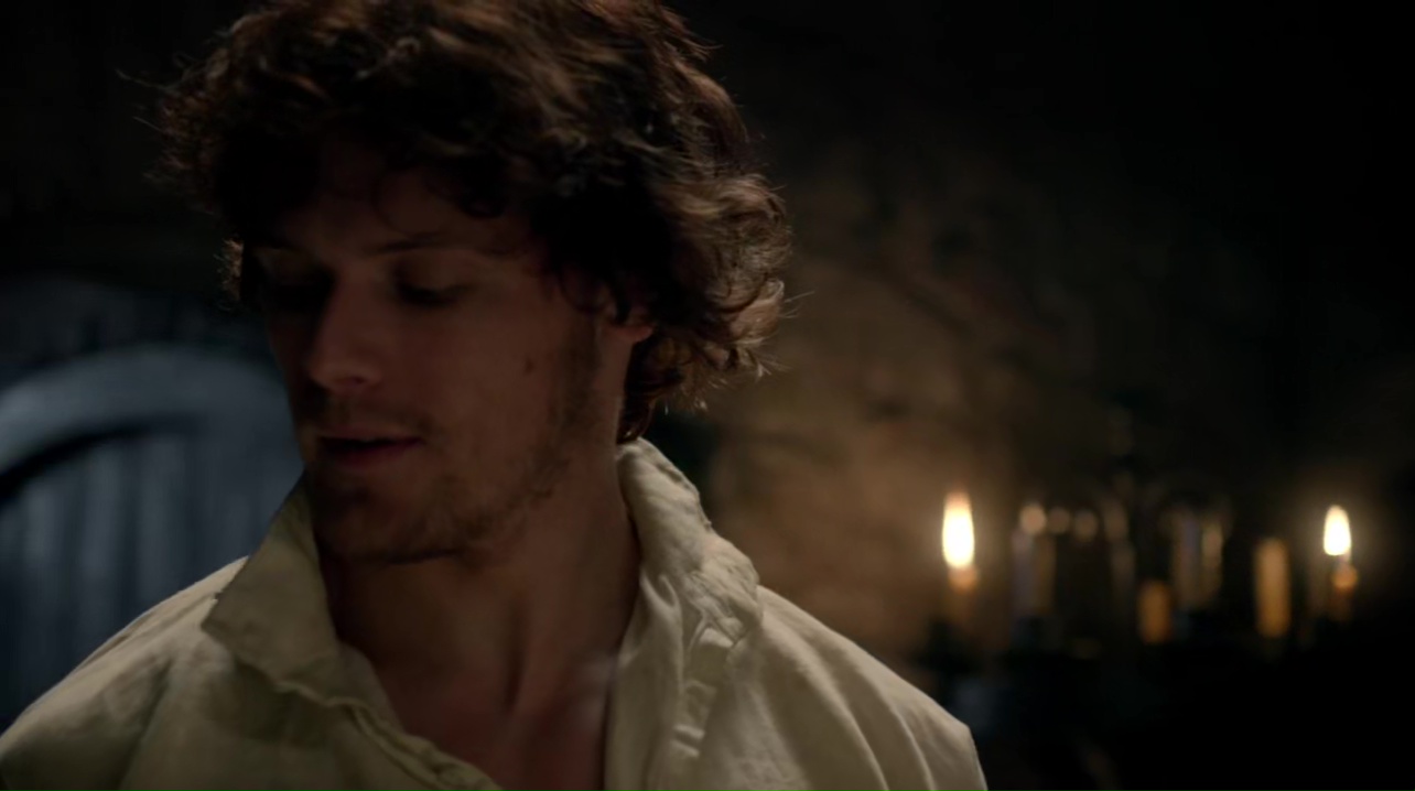 ausCAPS: Sam Heughan shirtless in Outlander 1-04 "The Gathering"