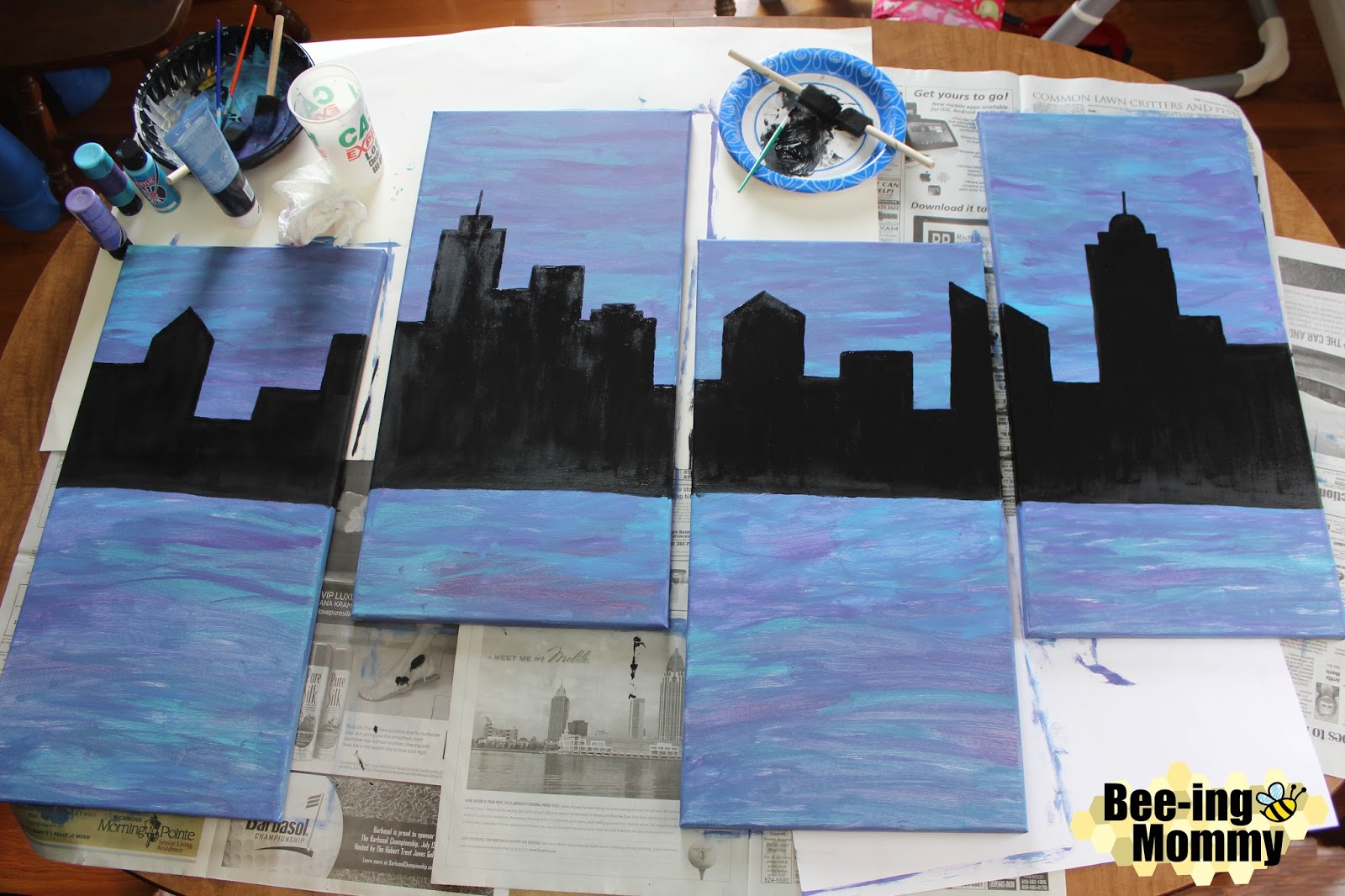 City Skyline Painting Date Night