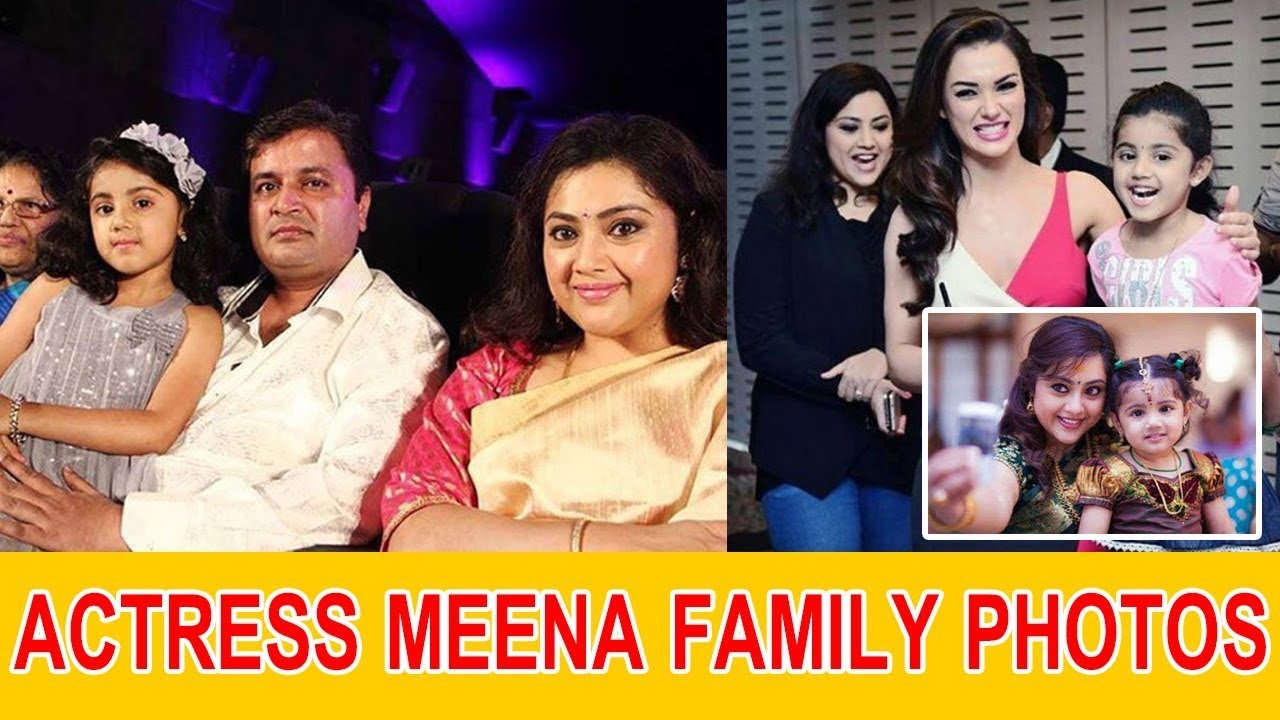 Meena With family Unscend Album, Tamil Actress, Telugu & Malayalam