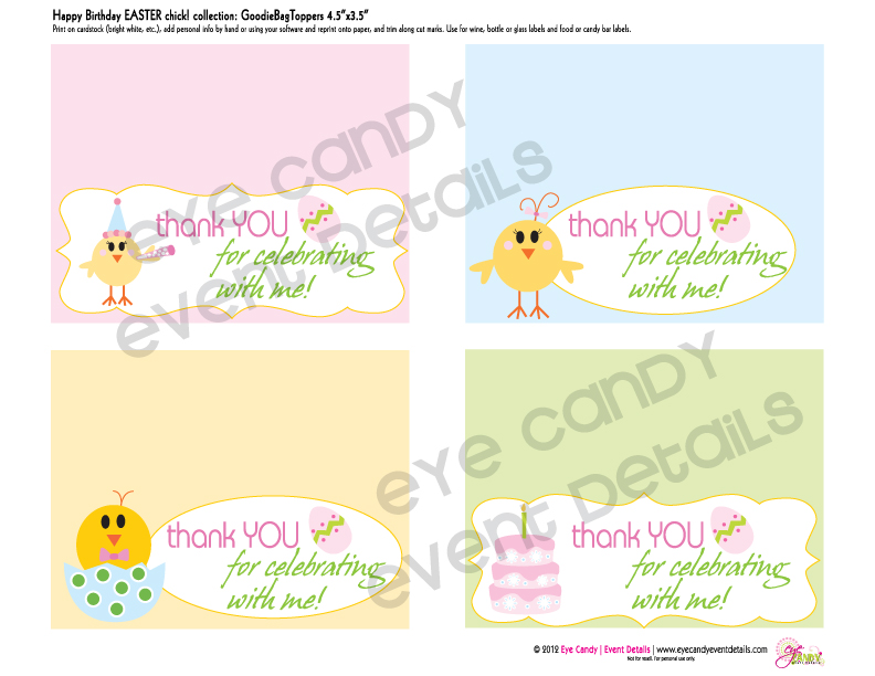 Eye Candy Creative Studio: COLLECTION :: Birthday EASTER Chick