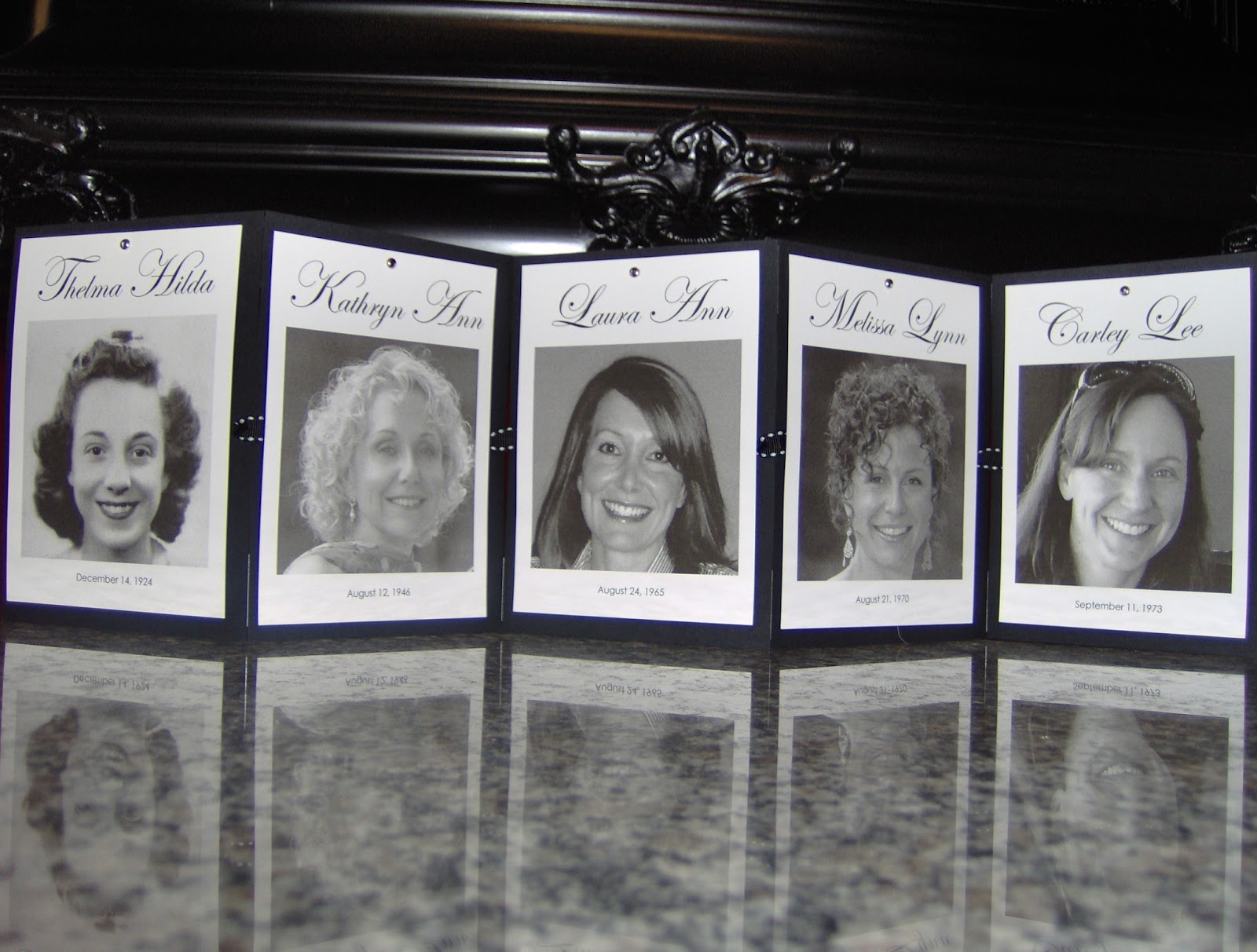 LaLa & Lissy Lou: Black and White Family Tree Photo Card