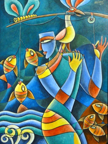 Krishna Ashok, 1964 ~ Figurative painter | Tutt'Art@ | Pittura ...