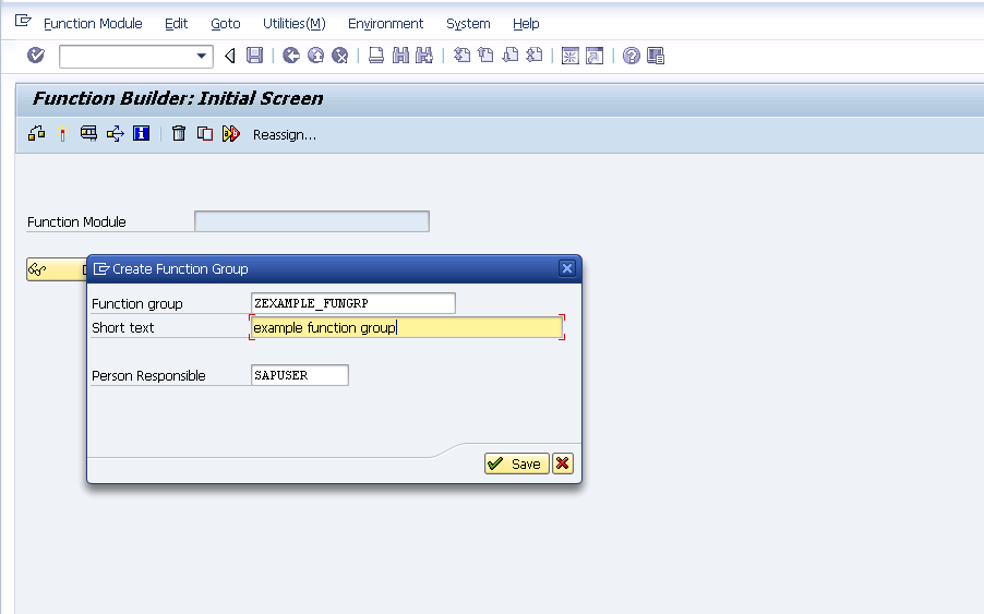 SAP TECH: To create Function Group