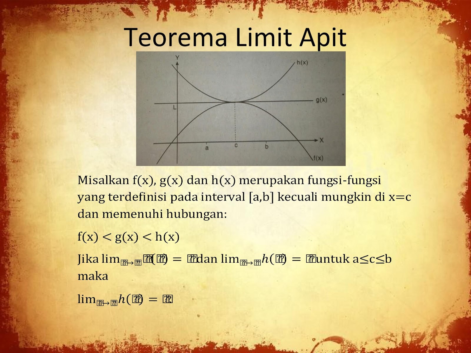 Pembuktian Sifat Limit Fungsi Trigonometri : Teorema Limit Apit