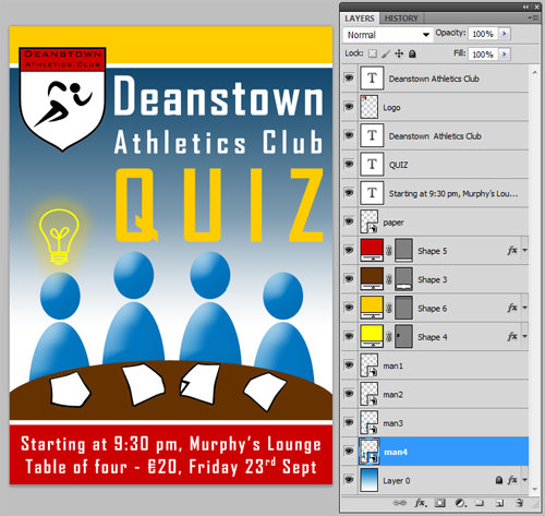 Create A Table Quiz Poster In Photoshop | OnlineDesignTeacher