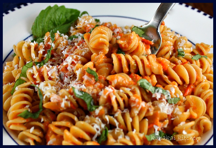 Kahakai Kitchen: Rotini with Red Bell Pepper & Anchovy Sauce (Salsa ...