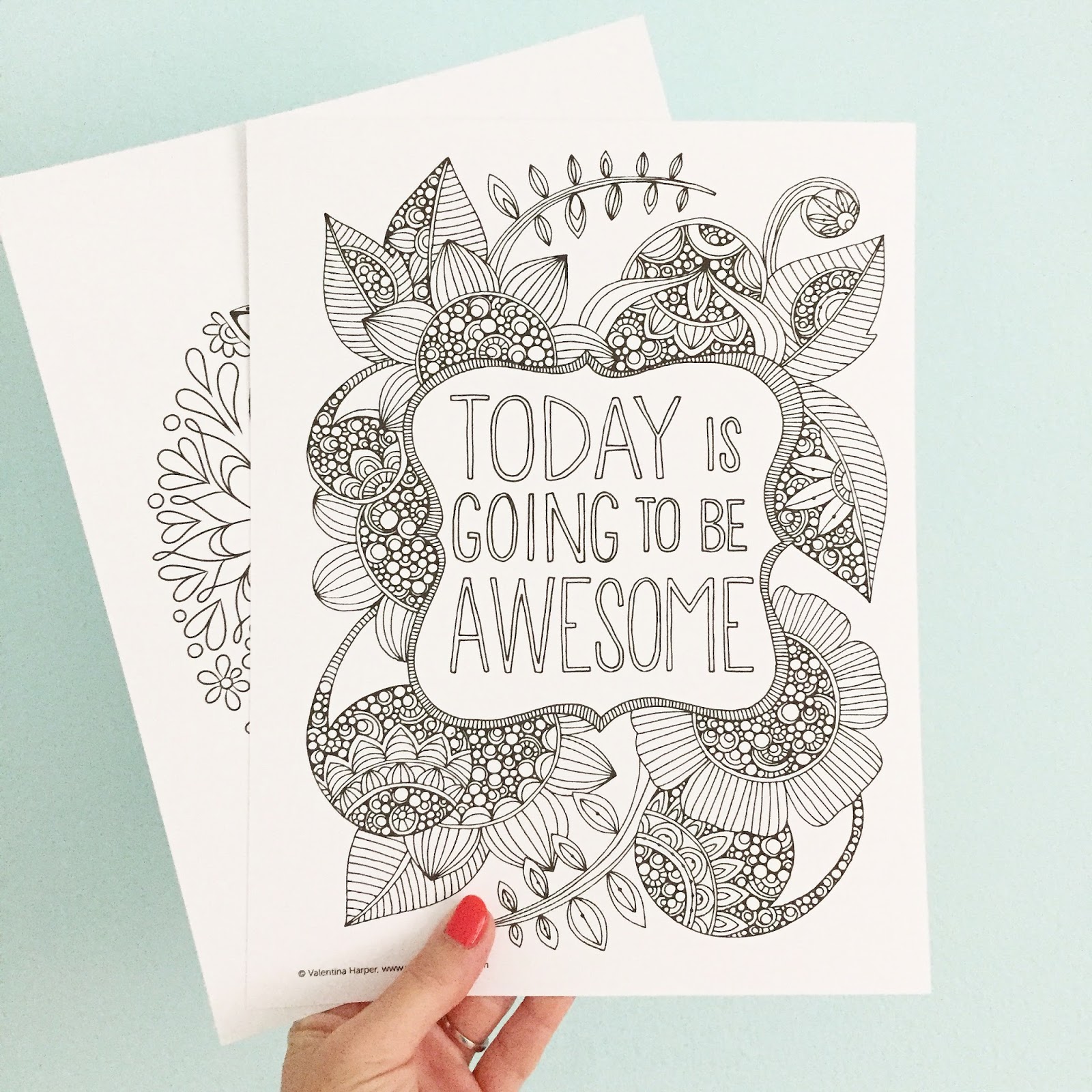 K and R Designs: Today Is Going To Be Awesome {Adult Coloring Resources ...