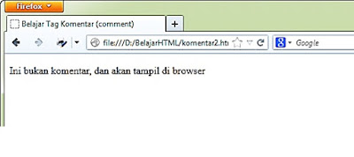 Panduan Mudah dan Praktis HTML Dasar: HTML Dasar - Cara Membuat Komentar