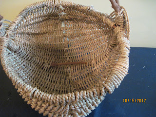John Toft Basketry: Completing the seagrass rib basket.