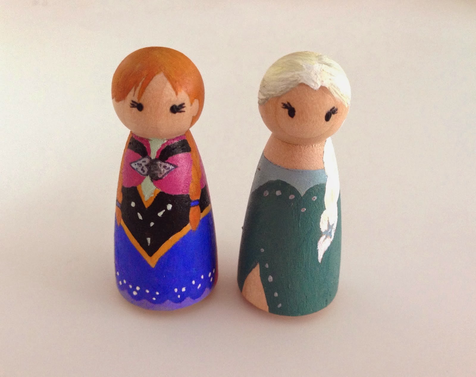 DIY craft Anna & Elsa Frozen Peg Dolls Very Cute! ~ Creativehozz About ...
