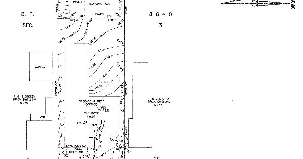 New Lindfield House: Site contour plan