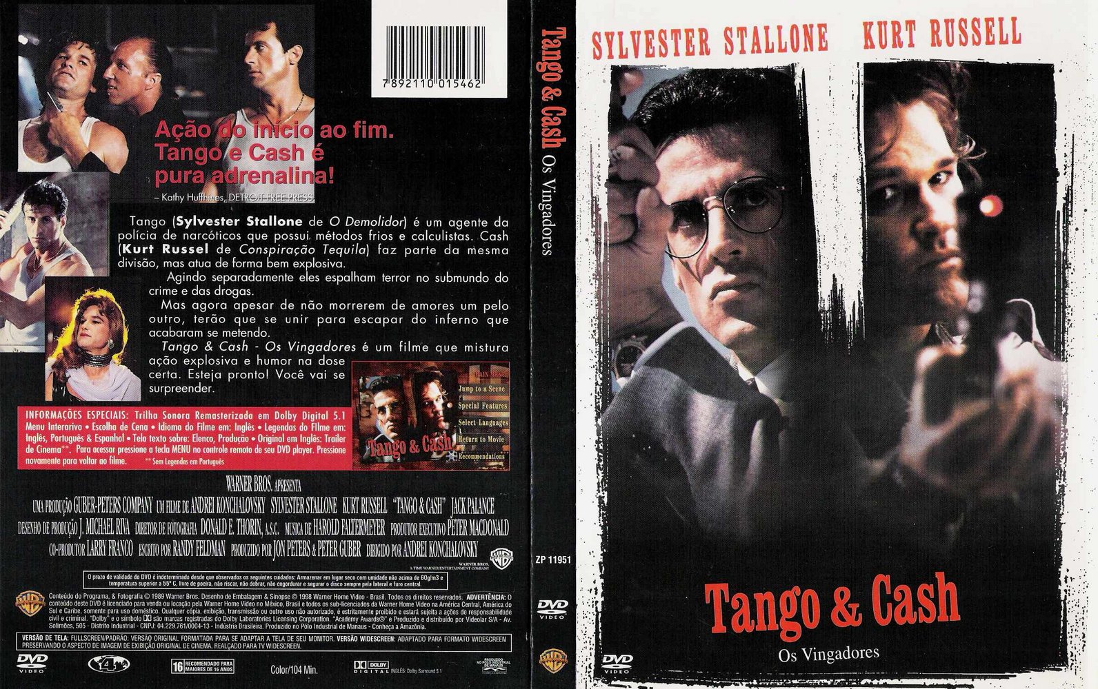 Capa Tango & Cash - Os Vingadores - O Melhor em capas do Brasil