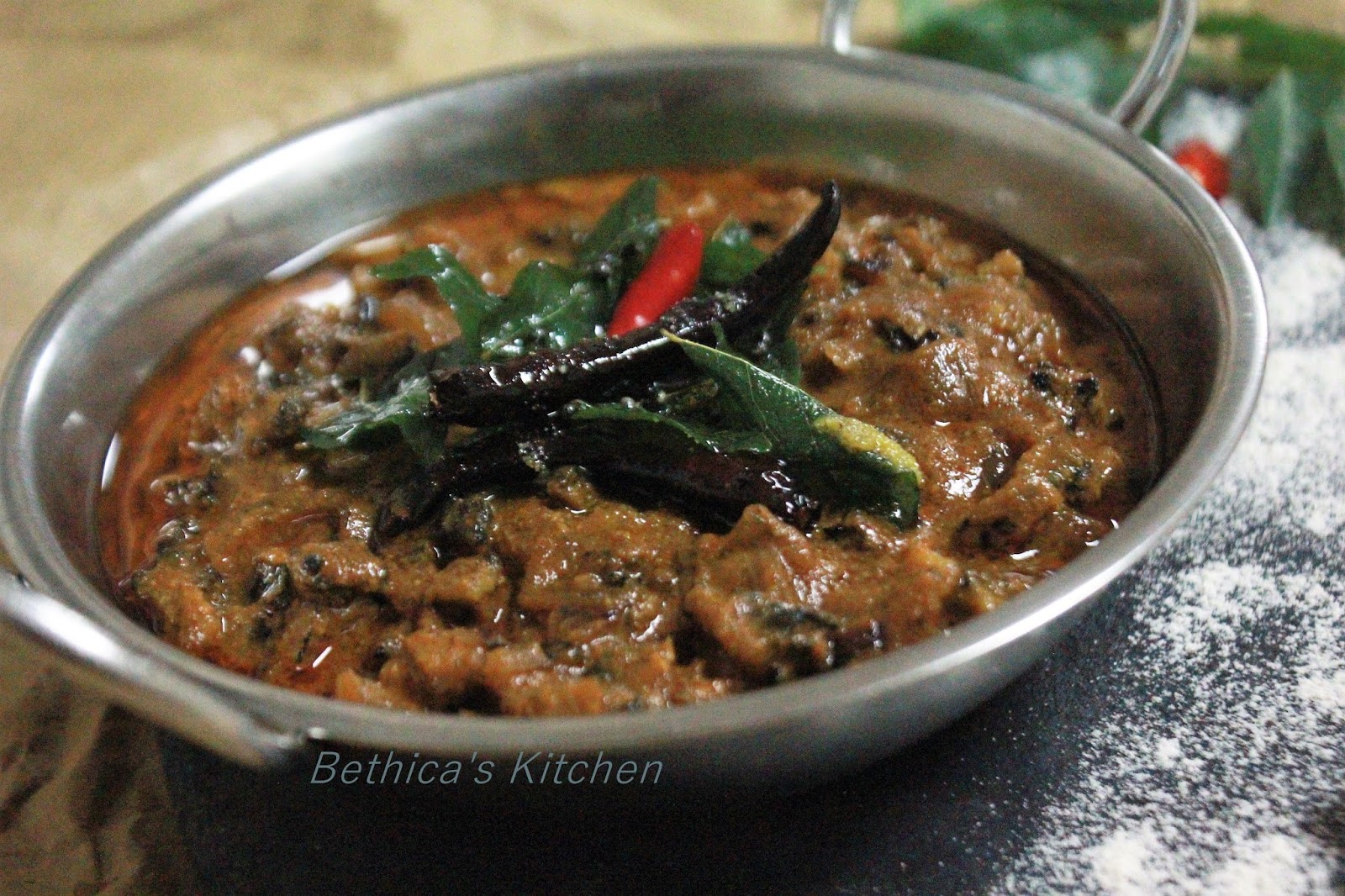Bethica's Kitchen Flavours: Pavakka Theeyal (Bitter Gourd Curry ...