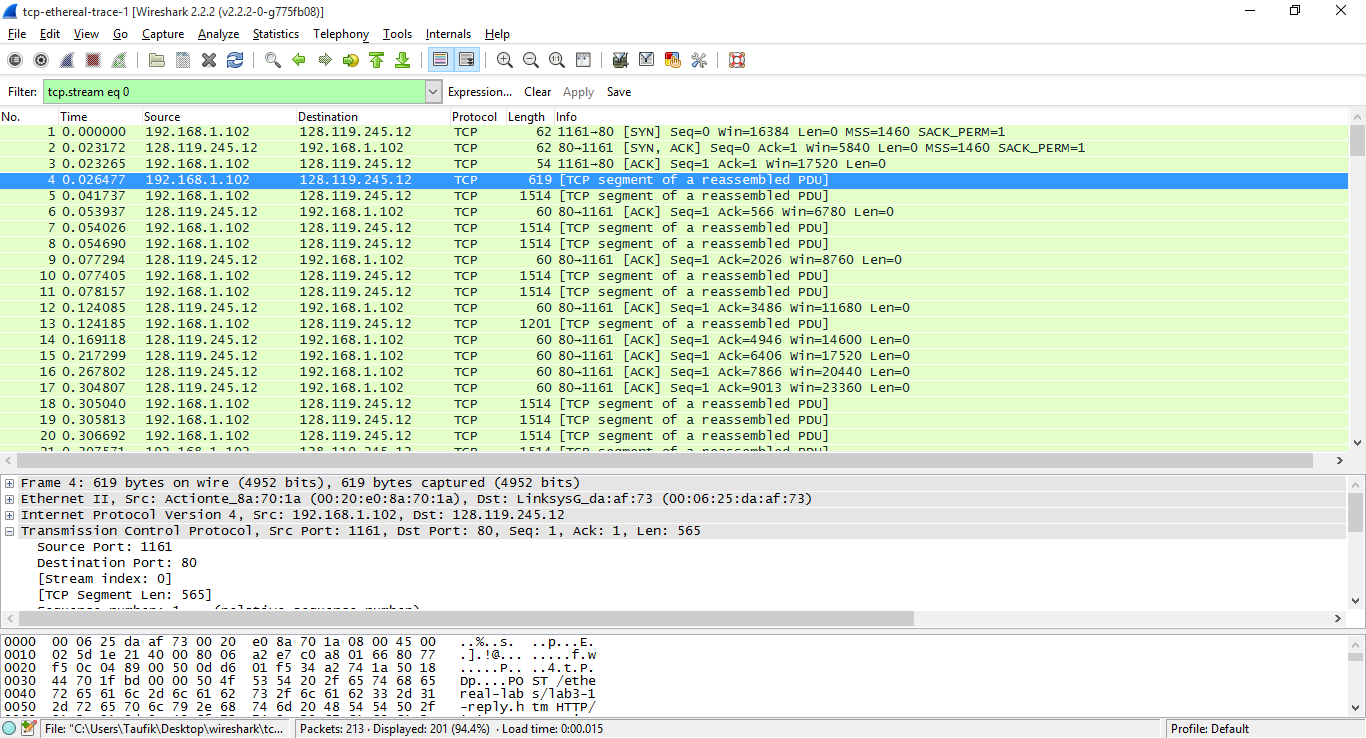 Tugas 7 : Wireshark TCP