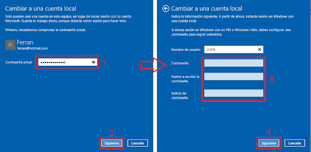 Pantallazos.es: Windows 10: Iniciar sesión con una cuenta local o de ...