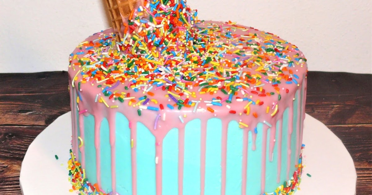 Katy's Kitchen: Ice Cream Cone Drip Cake