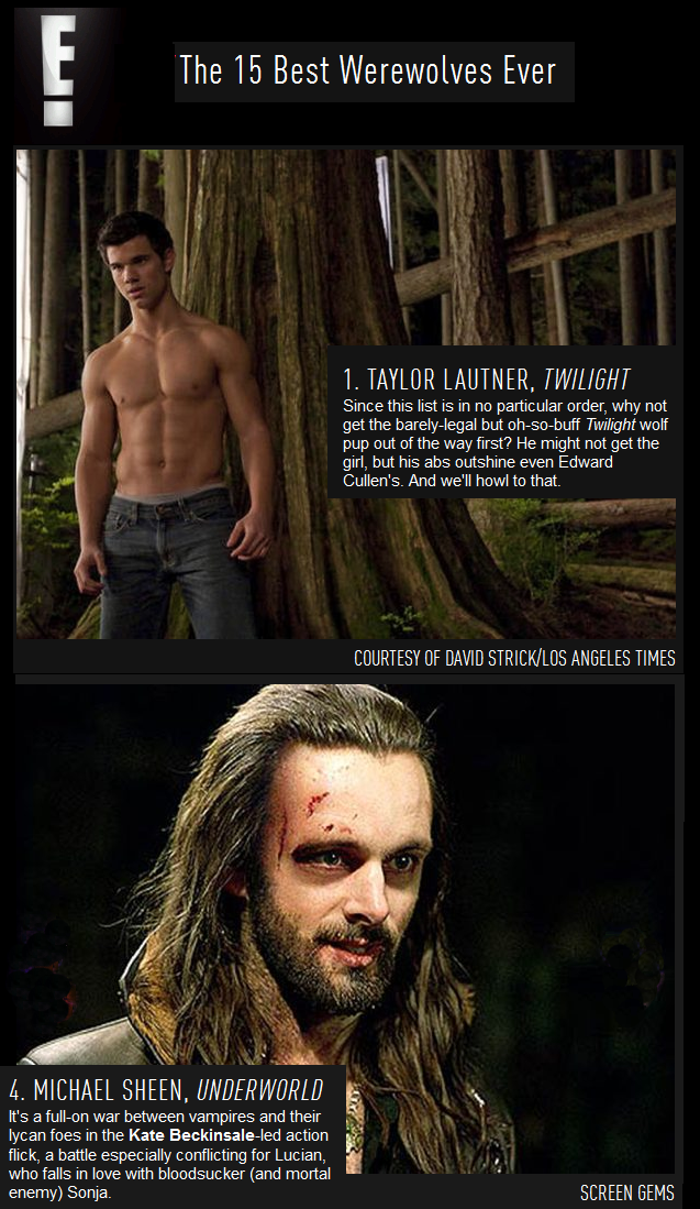 Twilight Pack: Taylor Lautner, Michael Sheen - E! Best Werewolf List