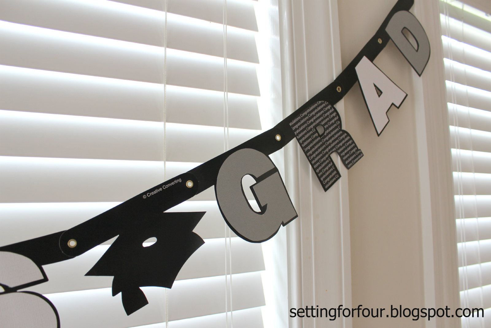 DIY Congratulations Graduate Banner - Setting for Four