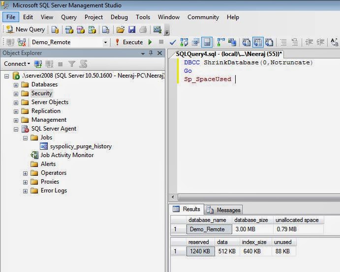 Passion for SQL: How to shrink a database in SQL Server