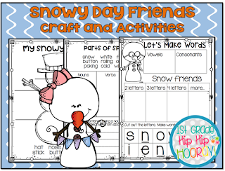 1st Grade Hip Hip Hooray!: Snowmen Friends...Activities and Craft