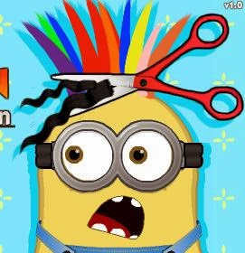 Minion At Hair Salon - Minion Loves Bananas