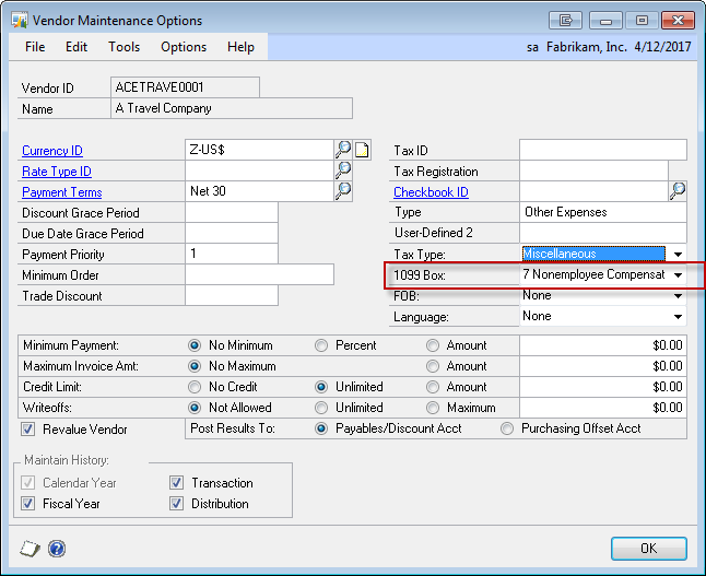 Dynamics GP Land: Adding 1099 Box Number to Reports