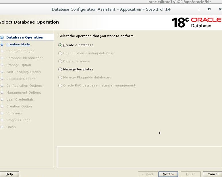 Oracle DBA Quick Notes: Oracle Database 18c - Database Creation using DBCA