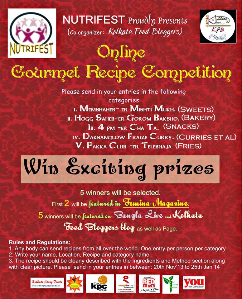 Kolkata Food Bloggers: Gourmet Recipe Contest - Part of Nurtifest