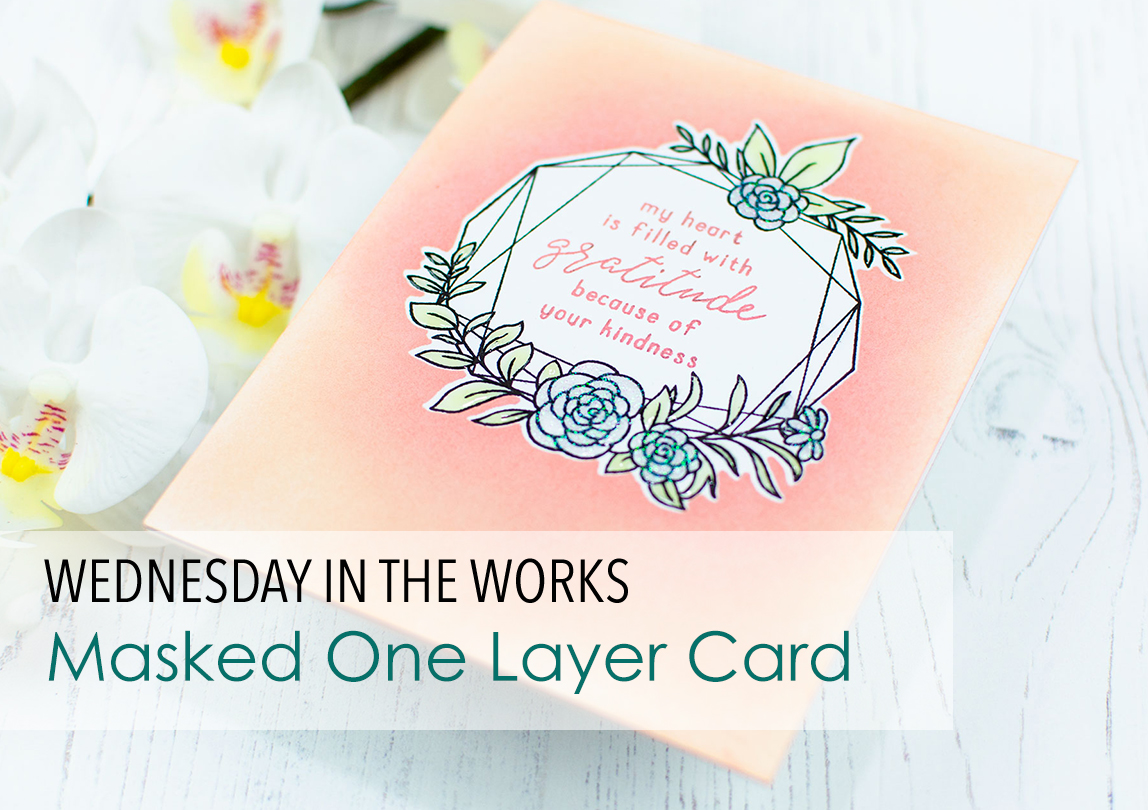 Houses Built of Cards: Masked One Layer Card - on the Reverse Confetti Blog