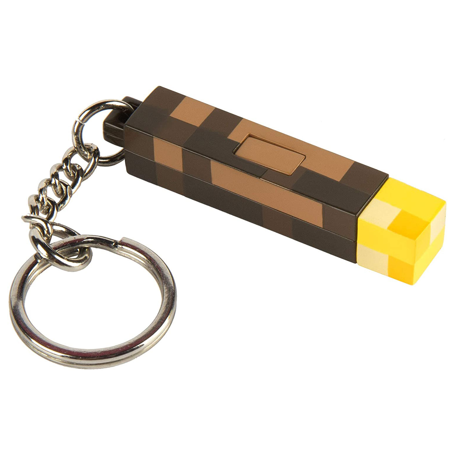 Minecraft Light-Up Torch Key Chain Jinx Item | Minecraft Merch